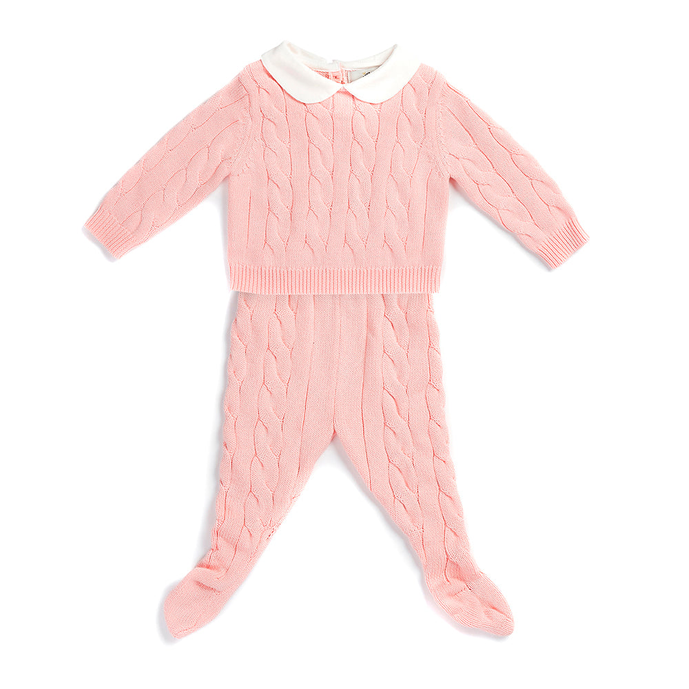 Organic Knitted Set Pink – Little Miss C | Baby & Children's Clothing